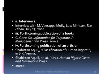 The Indian Law Institute (ILI) Method of Citation | PPTX