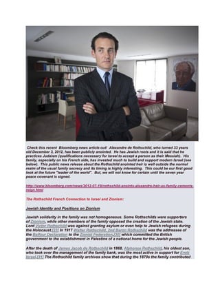 The illuminati explained rothschild family | PDF