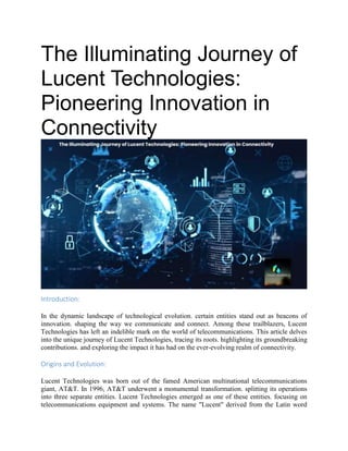 The Illuminating Journey of Lucent Technologies.docx