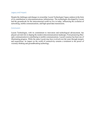 The Illuminating Journey of Lucent Technologies.docx