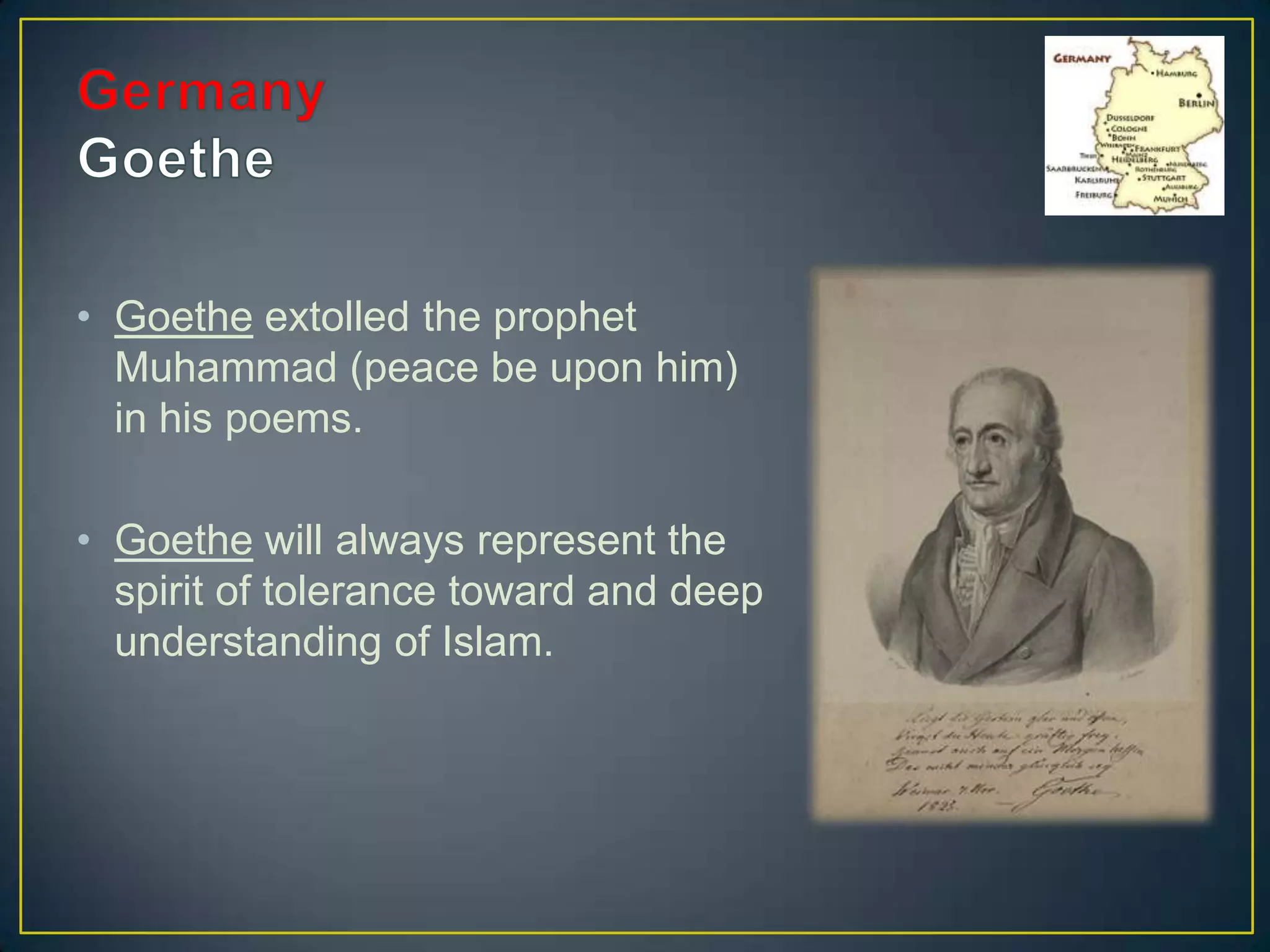 The image of islam and the prophet in world literature | PPTX