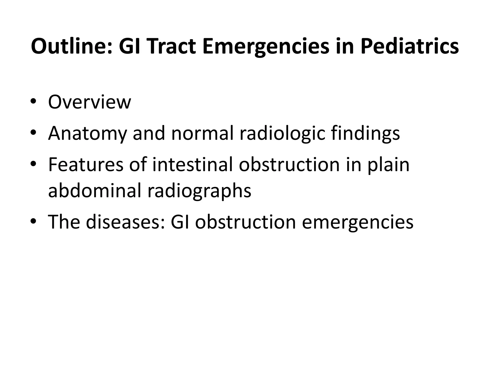 The images of GI tract emergencies in pediatrics | PDF