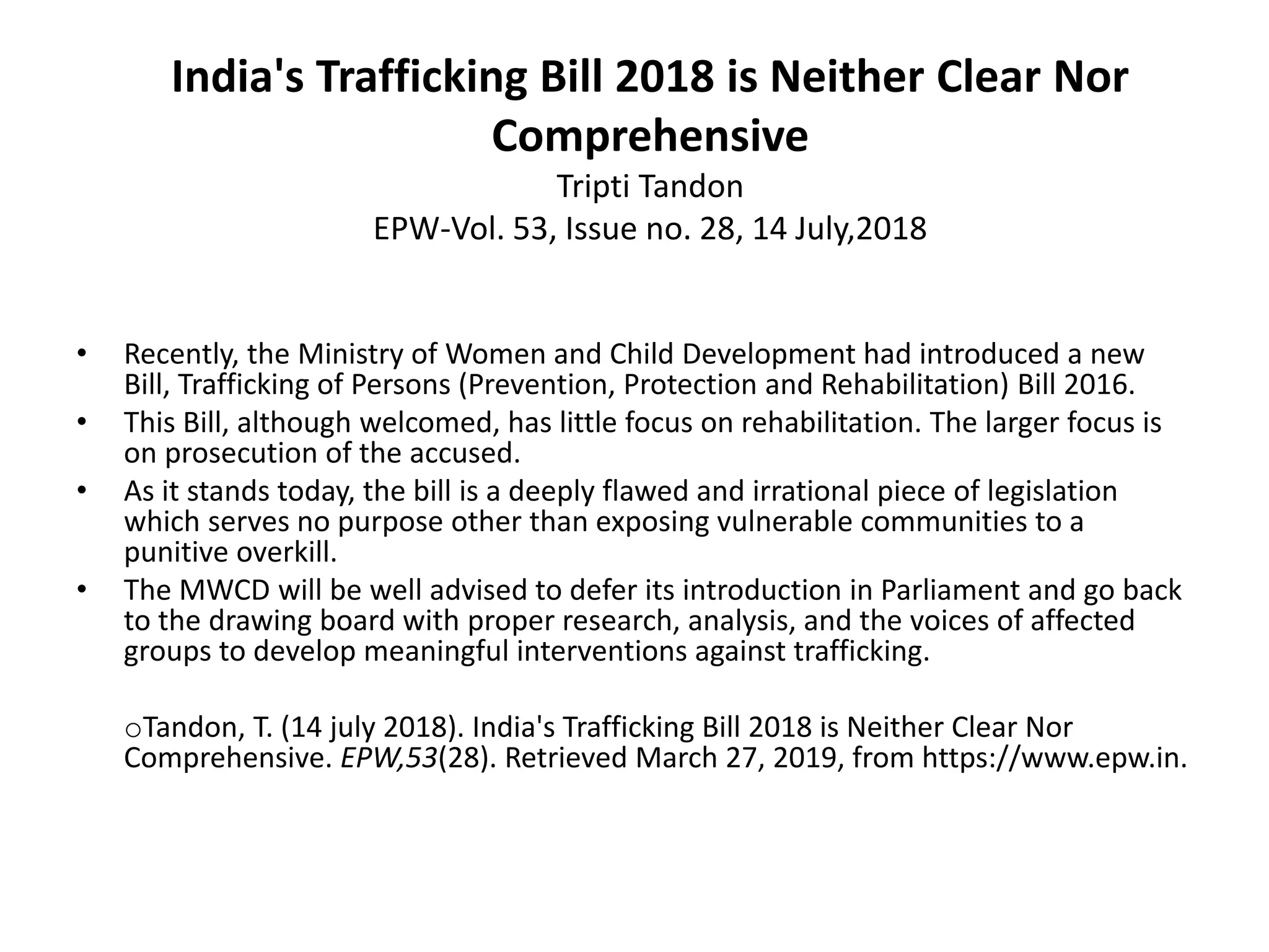 The Immoral Traffic (prevention) Act, 1956 | PPTX