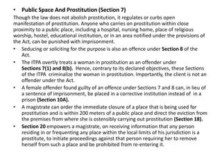 The Immoral Traffic (prevention) Act, 1956 | PPTX