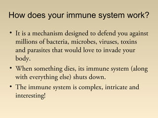 The immune system | PPT | Infectious Diseases | Diseases and Conditions