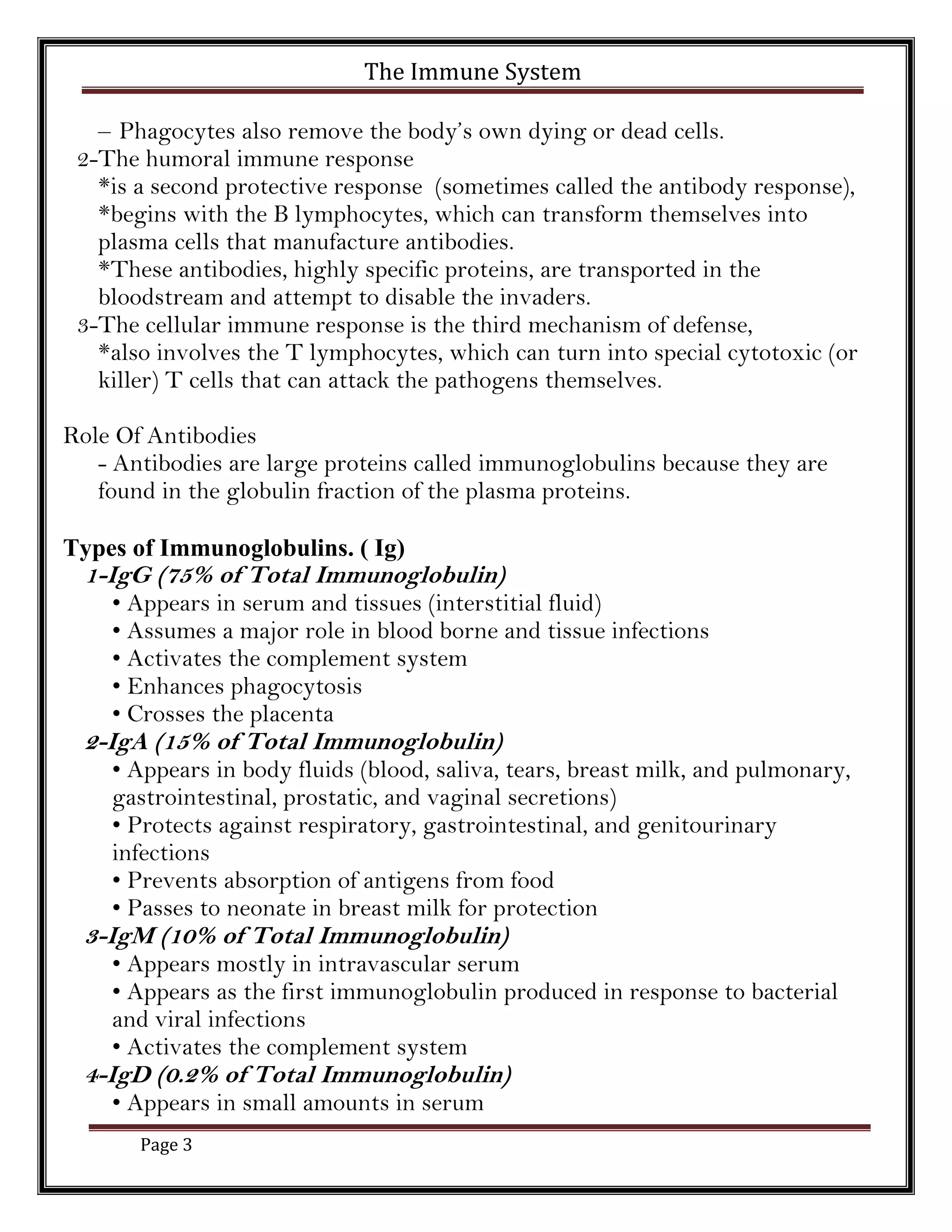 The immune system | DOCX