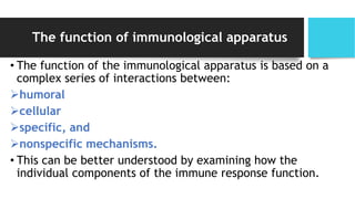 The immunological apparatus | PPT