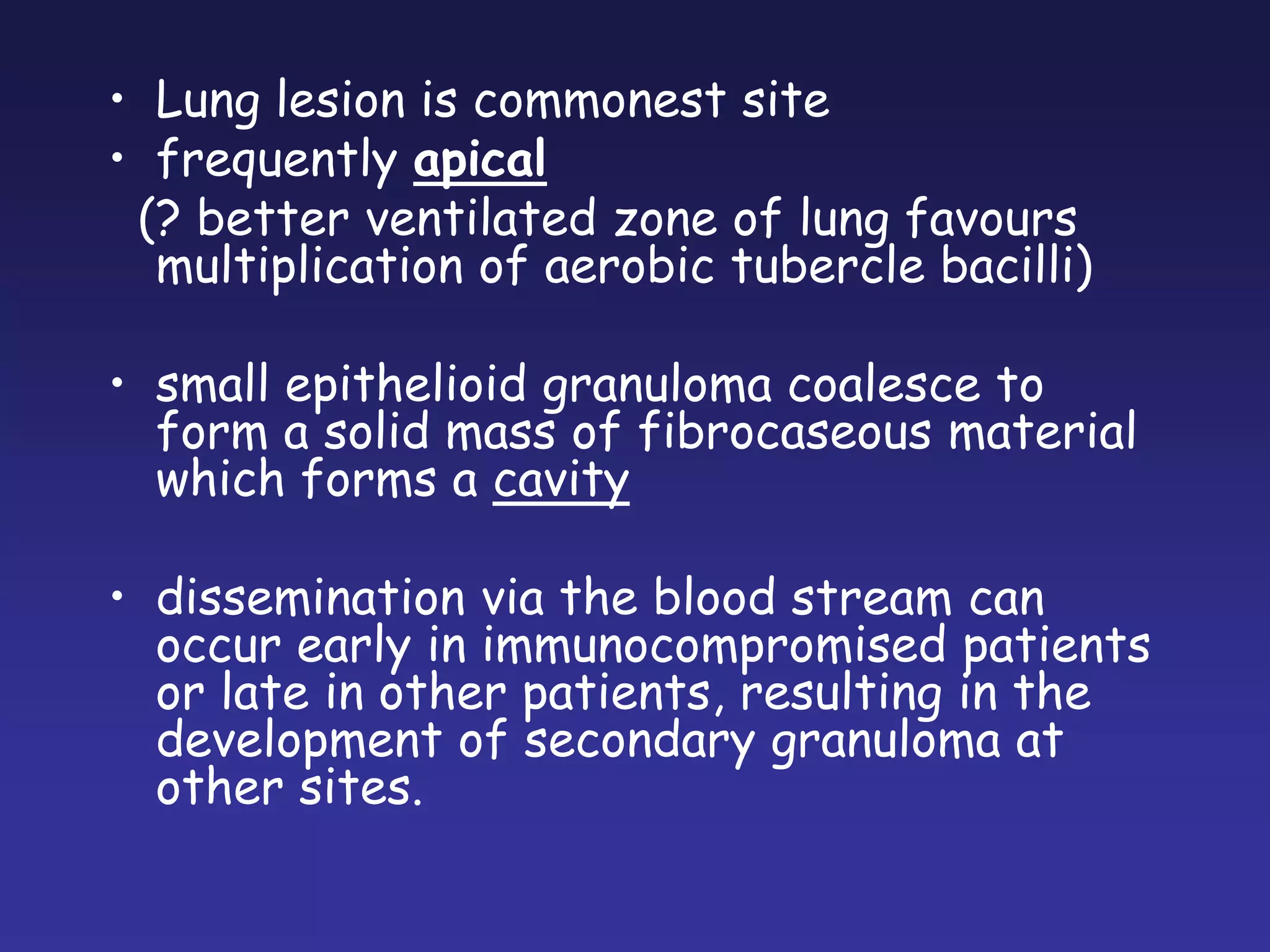 The immunopathology of Tuberculosis | PPT