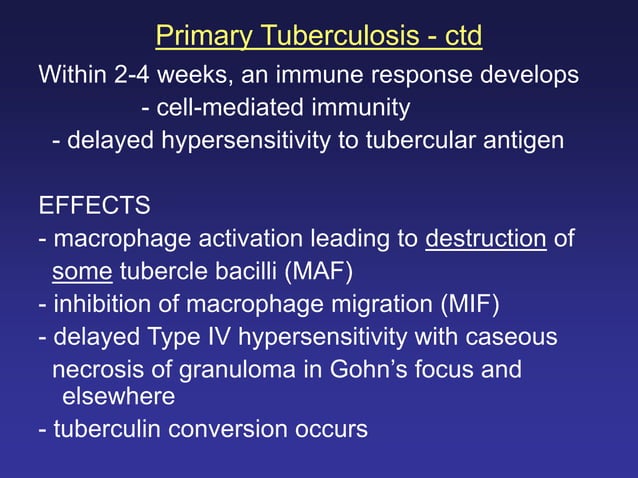 The immunopathology of Tuberculosis | PPT | Lung and Respiratory Health ...