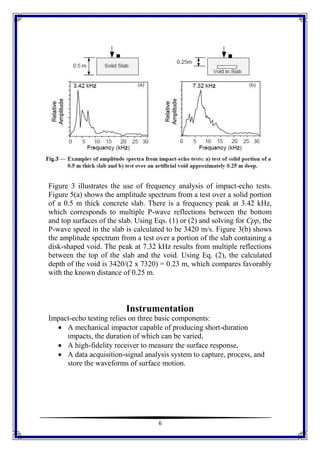 The impact echo method as nondestructive test method in structural ...