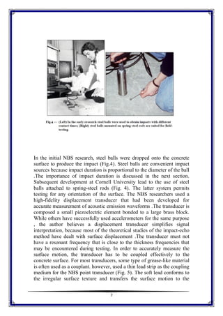 The impact echo method as nondestructive test method in structural ...