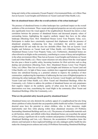 The Impact of Abandoned and Decrepit Homes on the Urban Landscape of ...