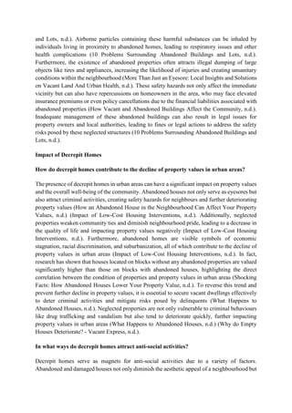 The Impact of Abandoned and Decrepit Homes on the Urban Landscape of ...