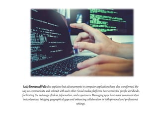 Lode Emmanuel Palle — The Impact of Advanced Computer Applications ...