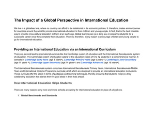 The Impact of a Global Perspective in International Education.pdf ...