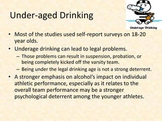 The Impact Of Alcohol Use On The College Athlete | PPTX