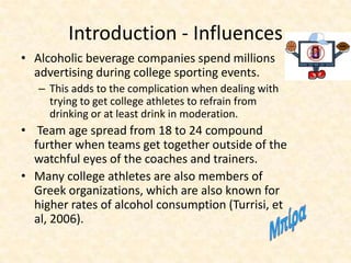 The Impact Of Alcohol Use On The College Athlete | PPTX