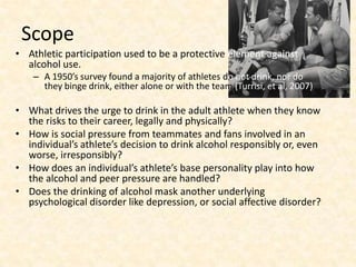 The Impact Of Alcohol Use On The College Athlete | PPTX