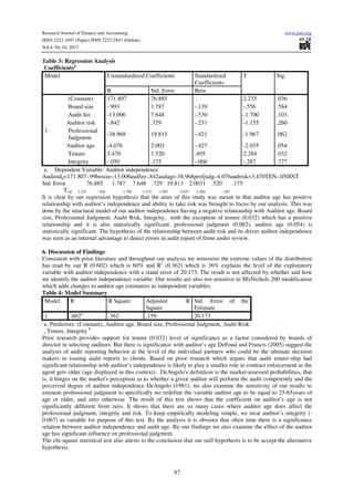 The impact of auditor age on auditor independence | PDF
