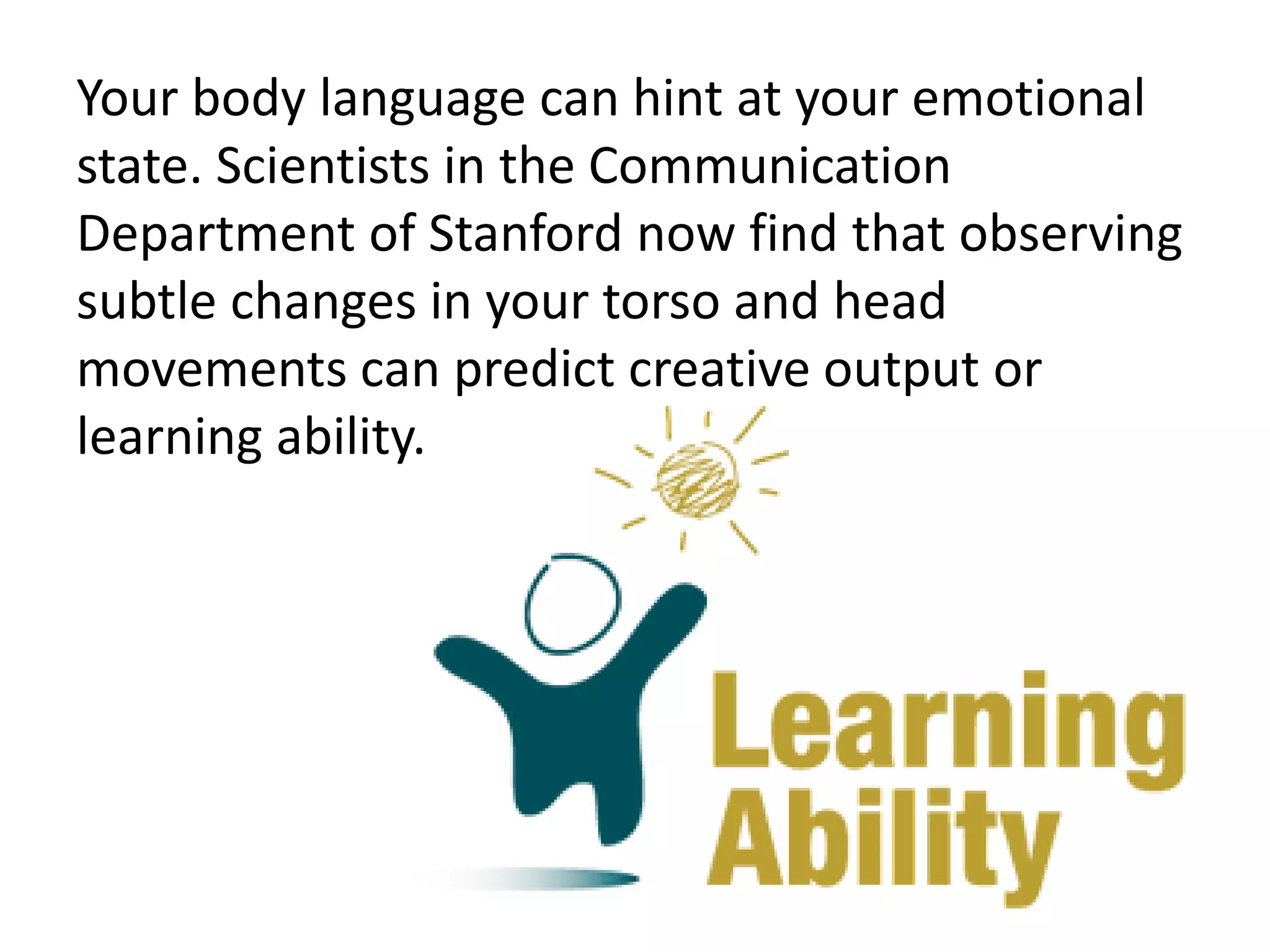 The impact of body language on professional success | PPTX