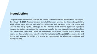 The Impact of Budget 2024, Income Tax, and GST | PPTX