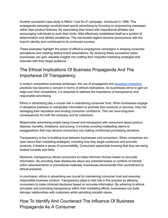 The Impact of Business Propaganda_ Understanding its Role and Effects ...