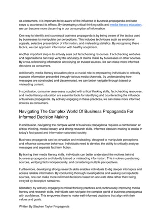 The Impact of Business Propaganda_ Understanding its Role and Effects ...