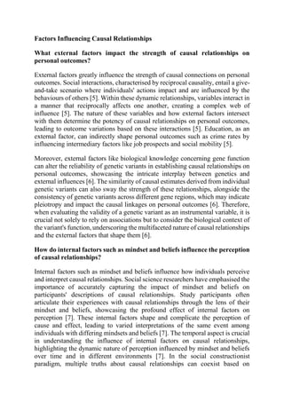 The Impact of Causal Relationships on Personal Outcomes: Analysing How ...
