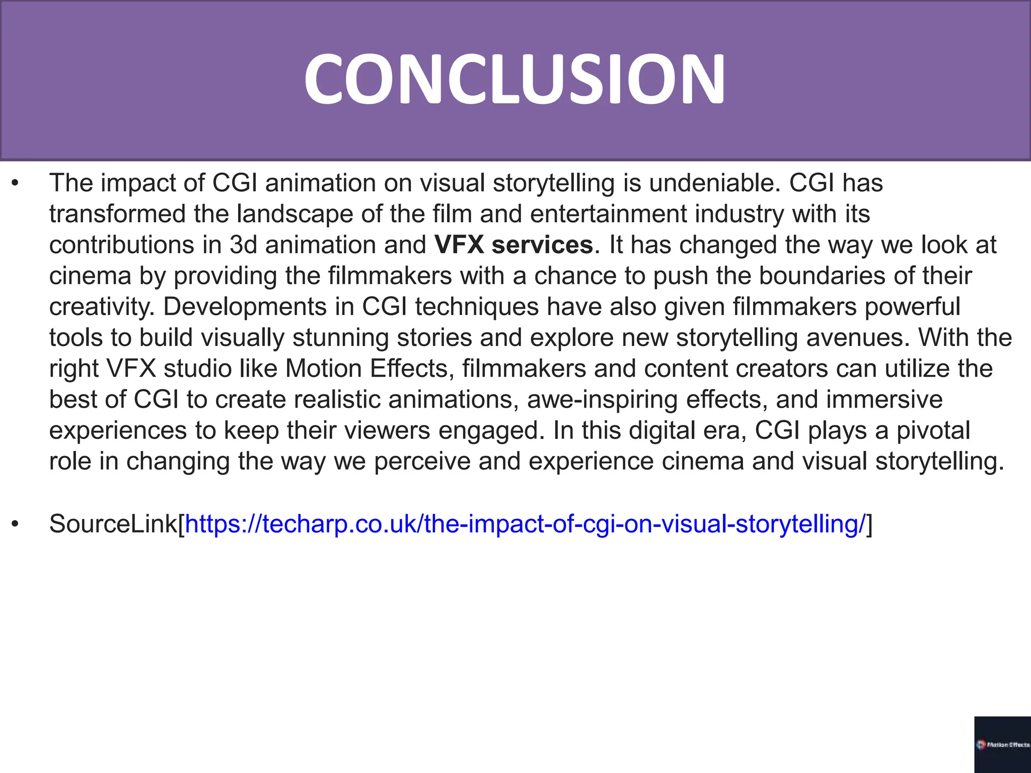The Impact of CGI on Visual Storytelling.pptx | Computer Animation | Computer Software and ...
