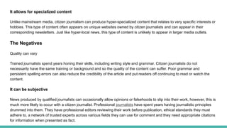The Impact of Citizen Journalism: The Good, The Bad and The Ugly | PPT