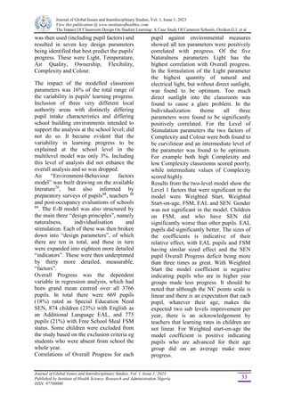 THE IMPACT OF CLASSROOM DESIGN LEARNING: A CASE STUDY OF CAMEROON SCHOOLS | PDF