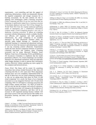 The impact of cloud computing and web2.0 on e learning ecosystem | PDF