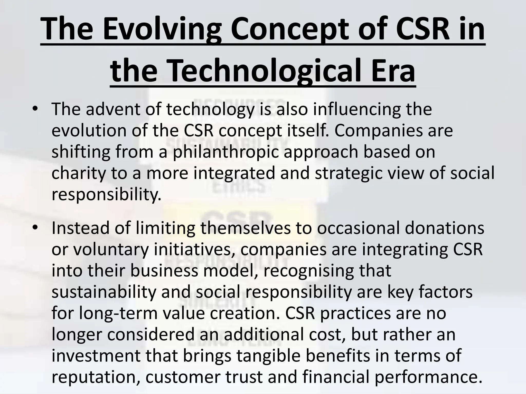 The Impact of Corporate Social Responsibility (CSR) and Technology in ...