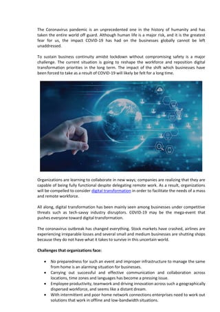 The impact of COVID-19 on Digital Transformation | PDF | Infectious Diseases | Diseases and ...