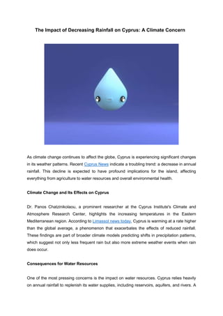 The Impact of Decreasing Rainfall on Cyprus A Climate Concern | DOC