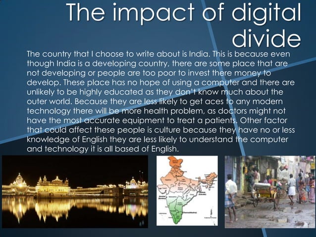 The impact of digital divide powerpoint | PPT