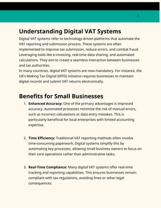The Impact of Digital VAT Systems on Small Businesses | PDF