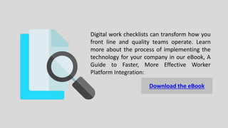 The Impact of Digital Work Instructions and Checklists | PPTX