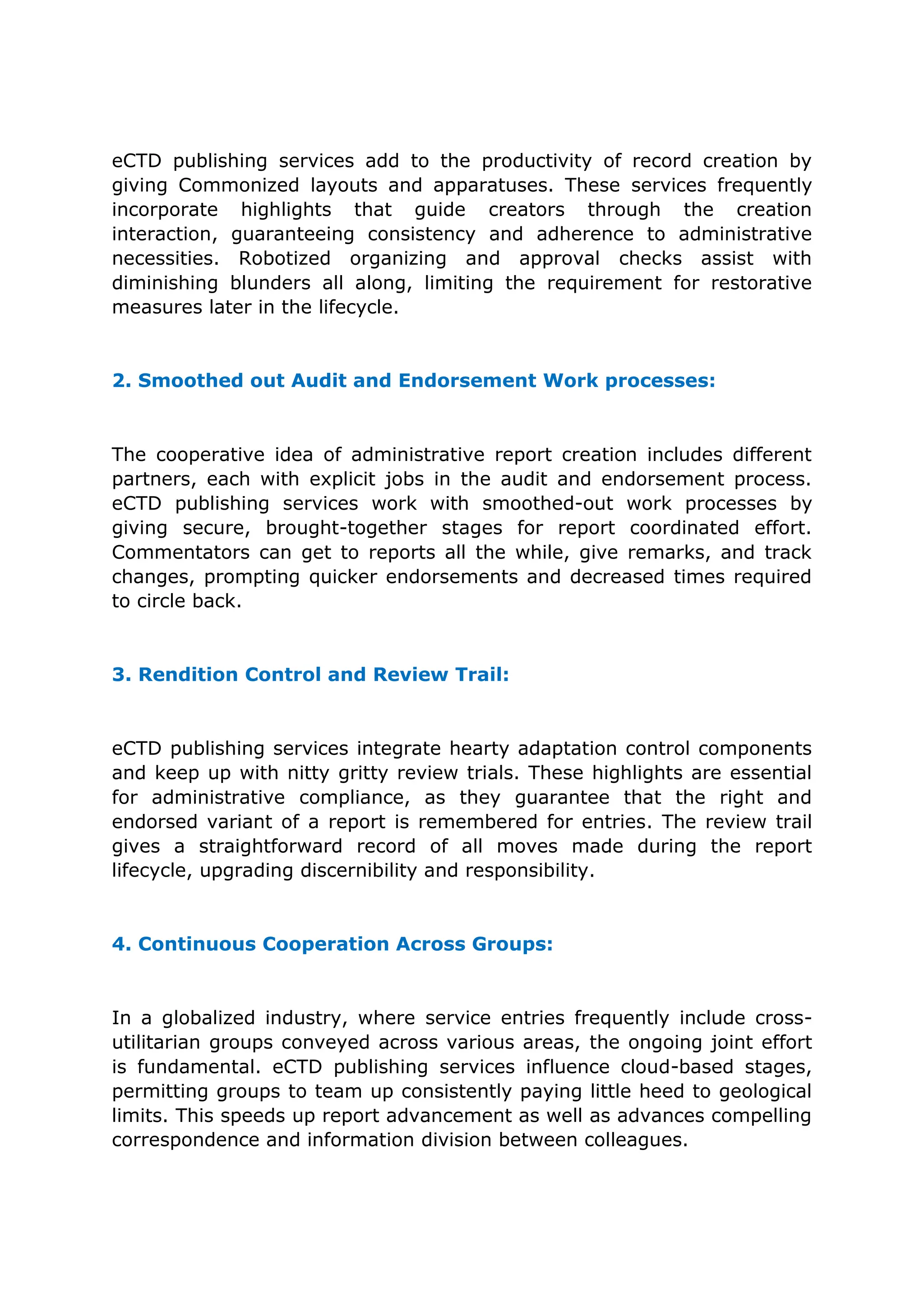 The Impact of eCTD Publishing Services on Document Lifecycle Management ...