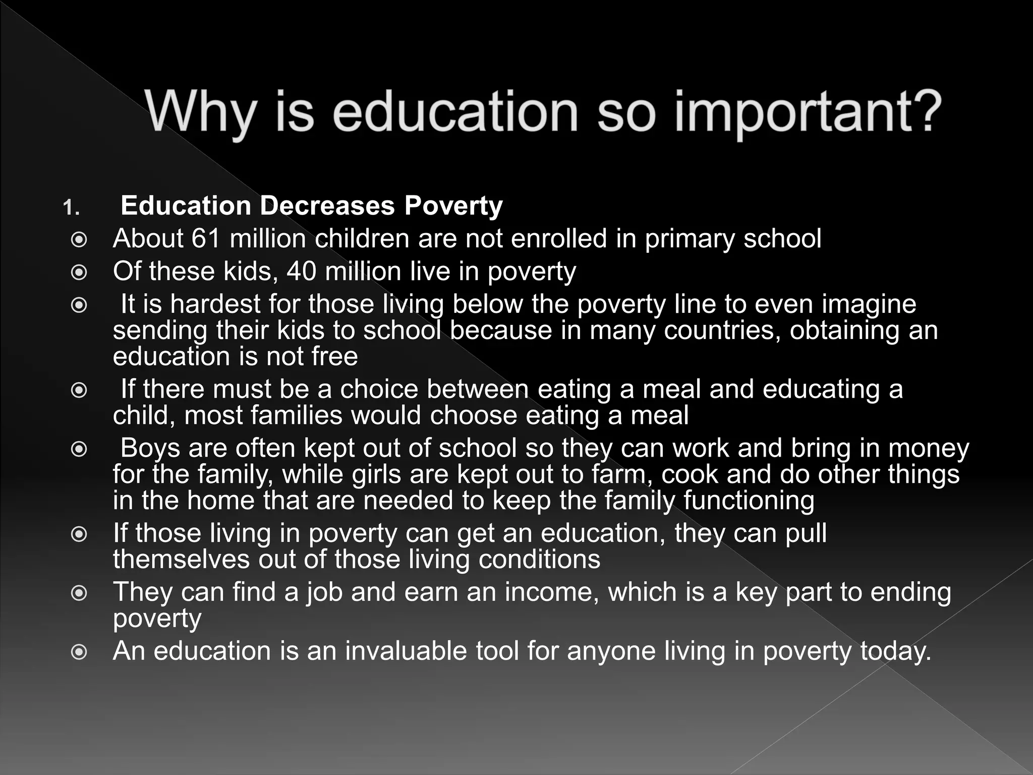The impact of education on societies (https://www.youtube.com/watch?v ...
