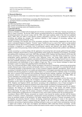 The impact of forensic accounting on fraud detection | PDF