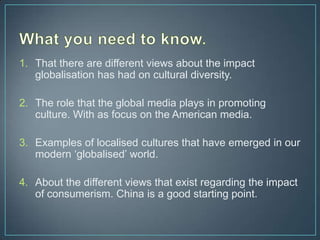 Globalization And Cultural Diversity