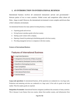 The impact of globalization on international business | DOCX