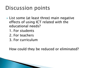 The impact of ICT on Learning and Teaching | PPTX