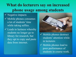 The impact of increased mobile phone usage on academics | PPTX