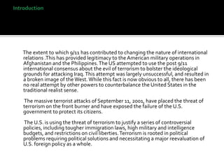 The Impact Of International Terrorism On Internal Relation | PPTX