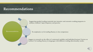 The impact of l1 reading directionality mode on l2 reading fluency ...