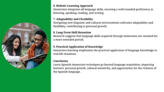 The Impact of Learn Spanish Immersion Techniques | PPT