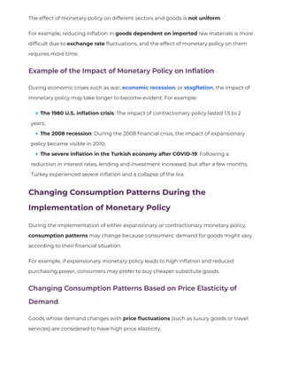 The Impact of Monetary Policy on Inflation [Contractionary and ...