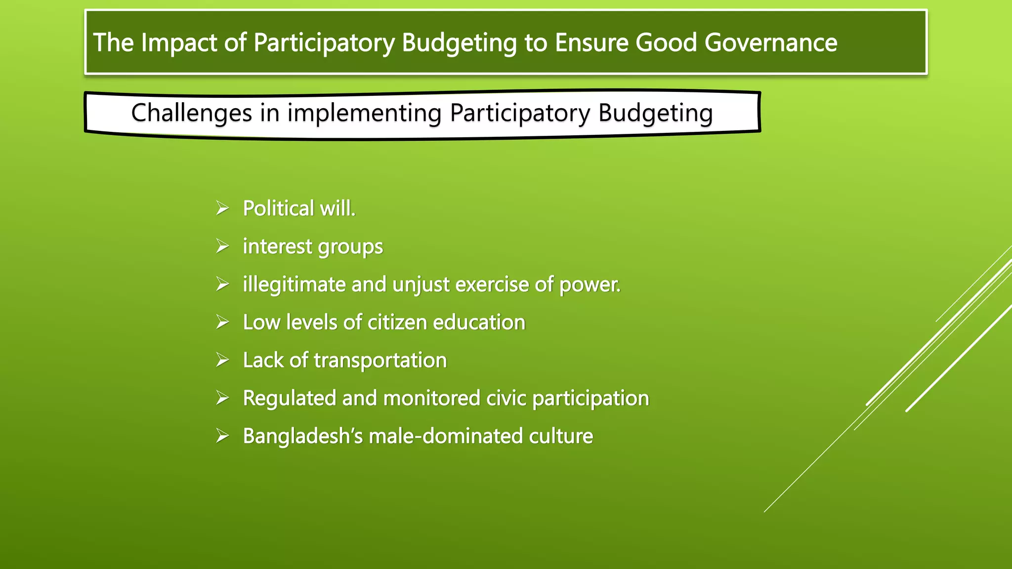 The Impact of Participatory Budgeting to Ensure Good Governance.pptx